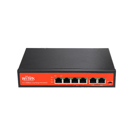 WITEK-0004N - WITEK Switch PoE non gestibile con 4 porte PoE 10/100 e